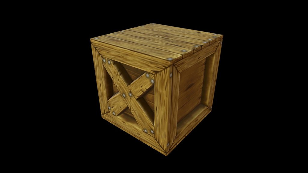Stylized Crate - 3D model by Drake Nguyen (@IWant2Improve) [475bfb1 ...