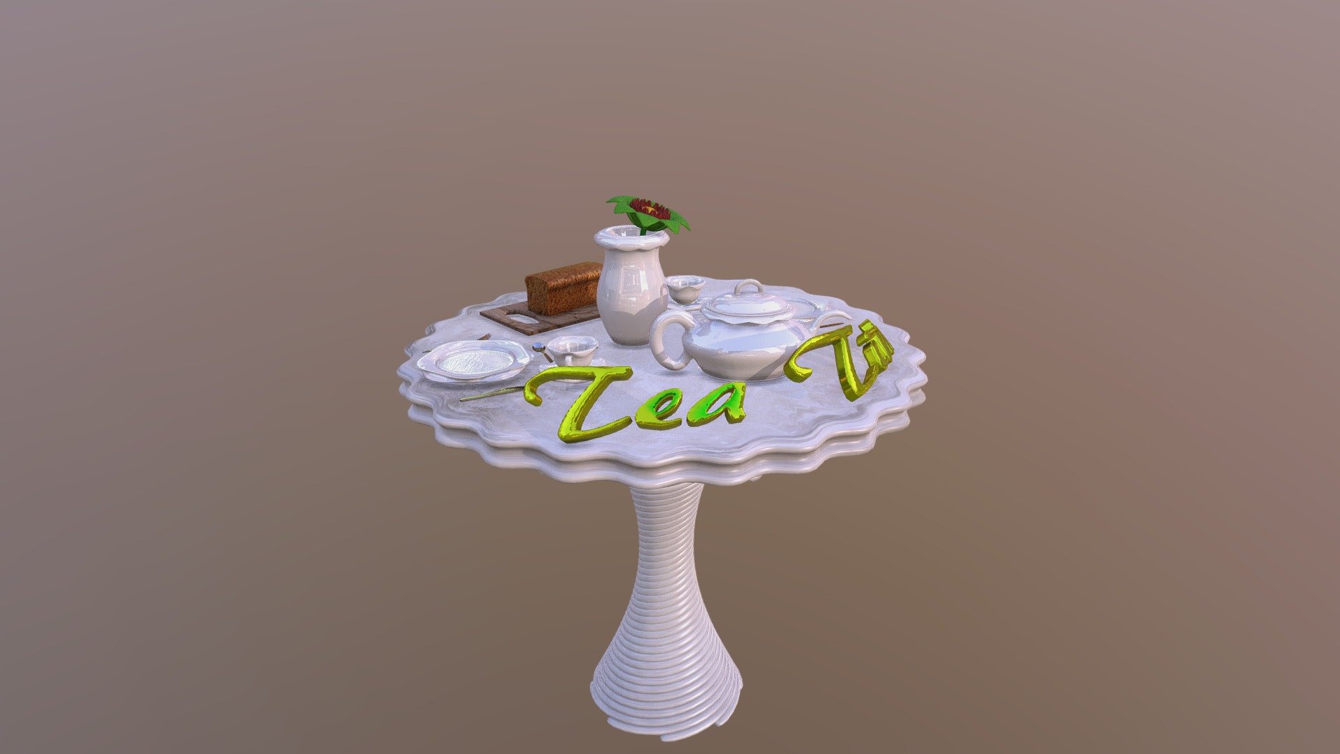 Tea Table - 3D model by Ole Kristian Gaustad (@olekg) [475da54] - Sketchfab