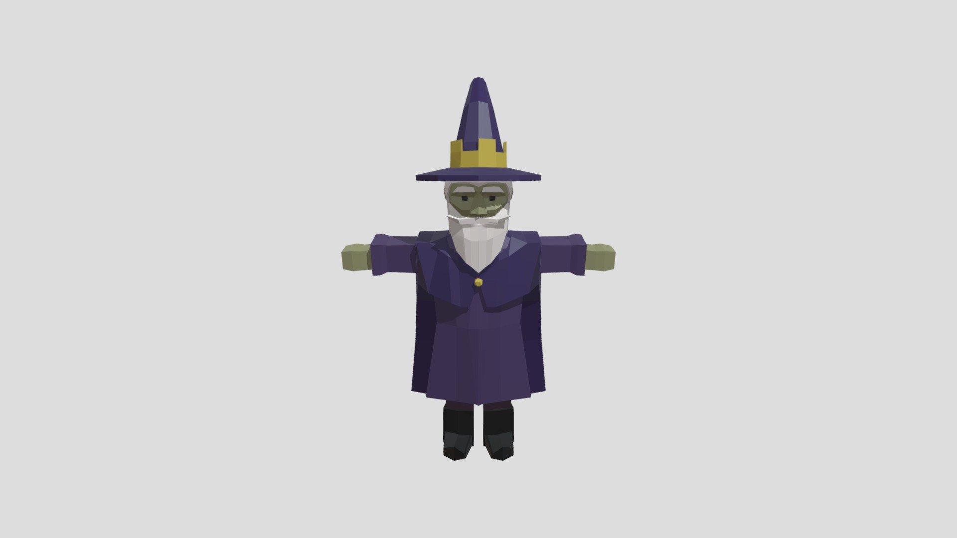 Low-Poly Wizard - Download Free 3D model by Saskia (@zasl) [4760bf9 ...