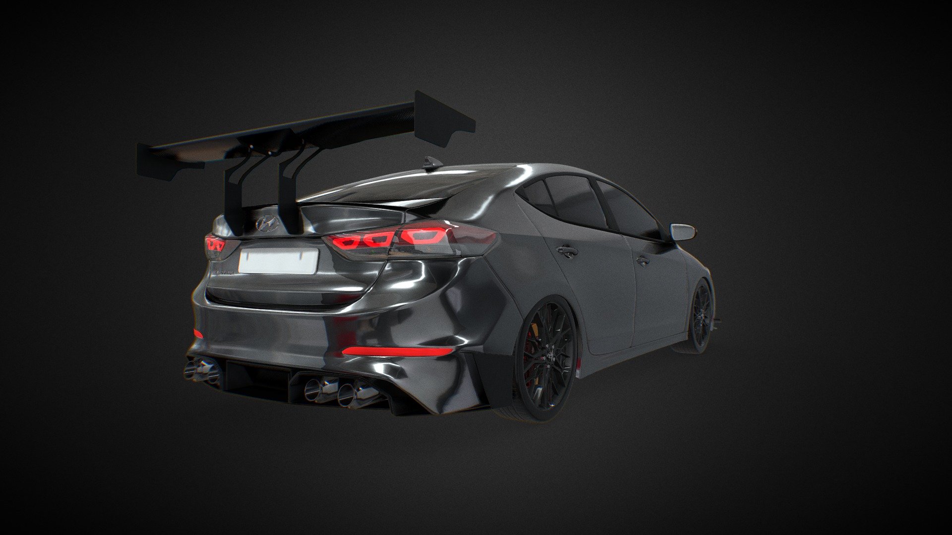 Modified Elantra 2017 - Buy Royalty Free 3D model by feraszuhair ...