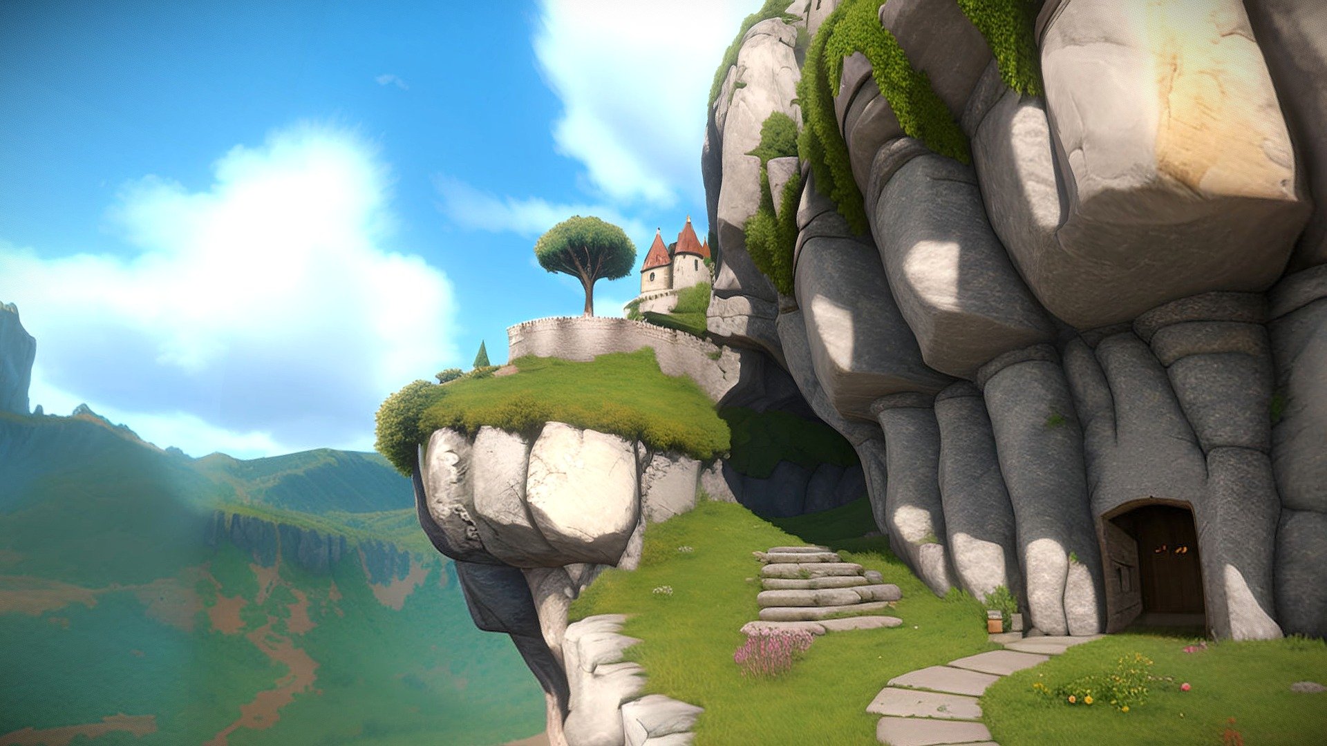 Cliff Castle | Skybox - Buy Royalty Free 3D model by EdwS (@edwrow ...