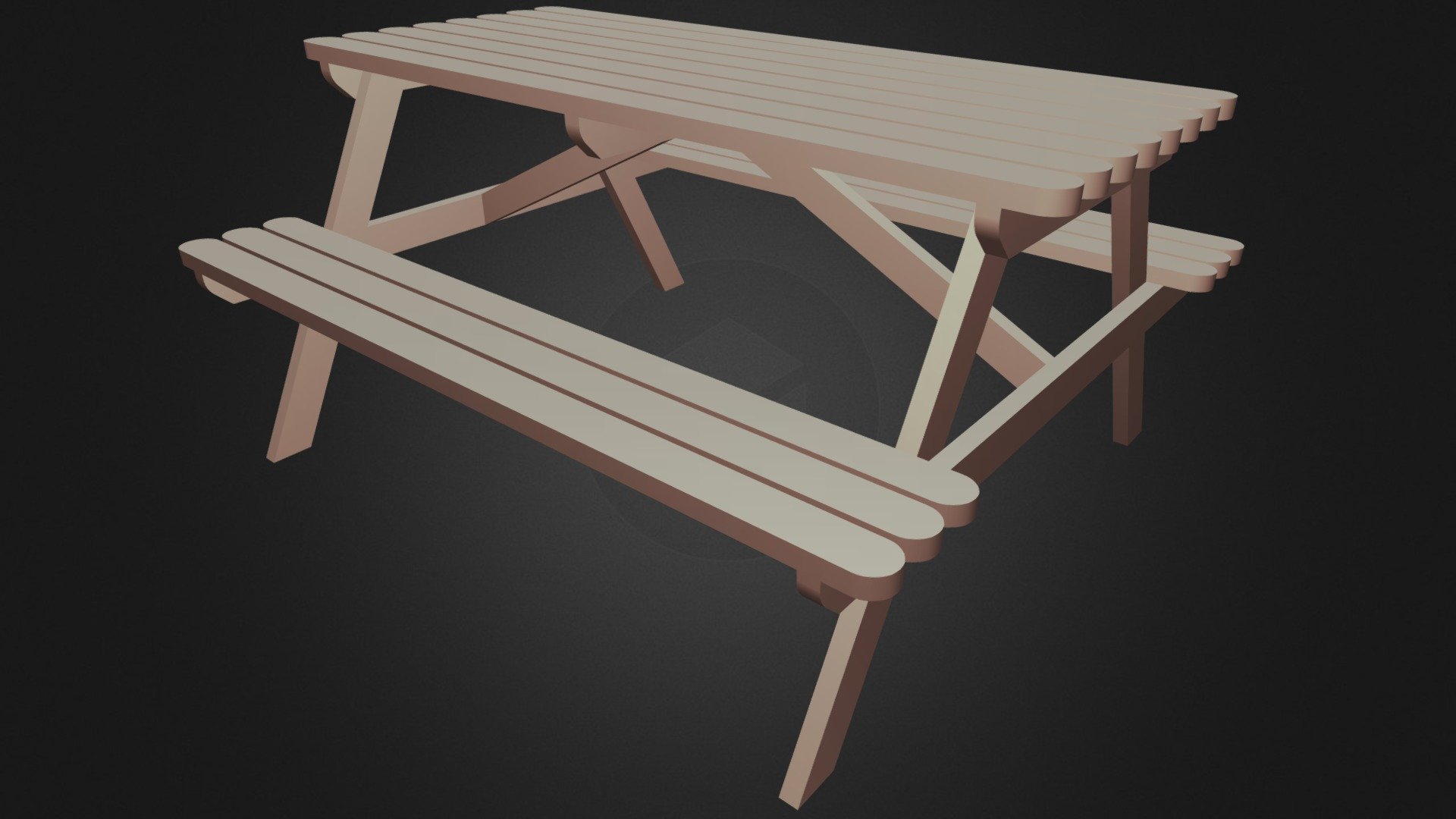 Oak Picnic Bench - Buy Royalty Free 3D model by MR.AnyCAD (@MRAnyCAD ...