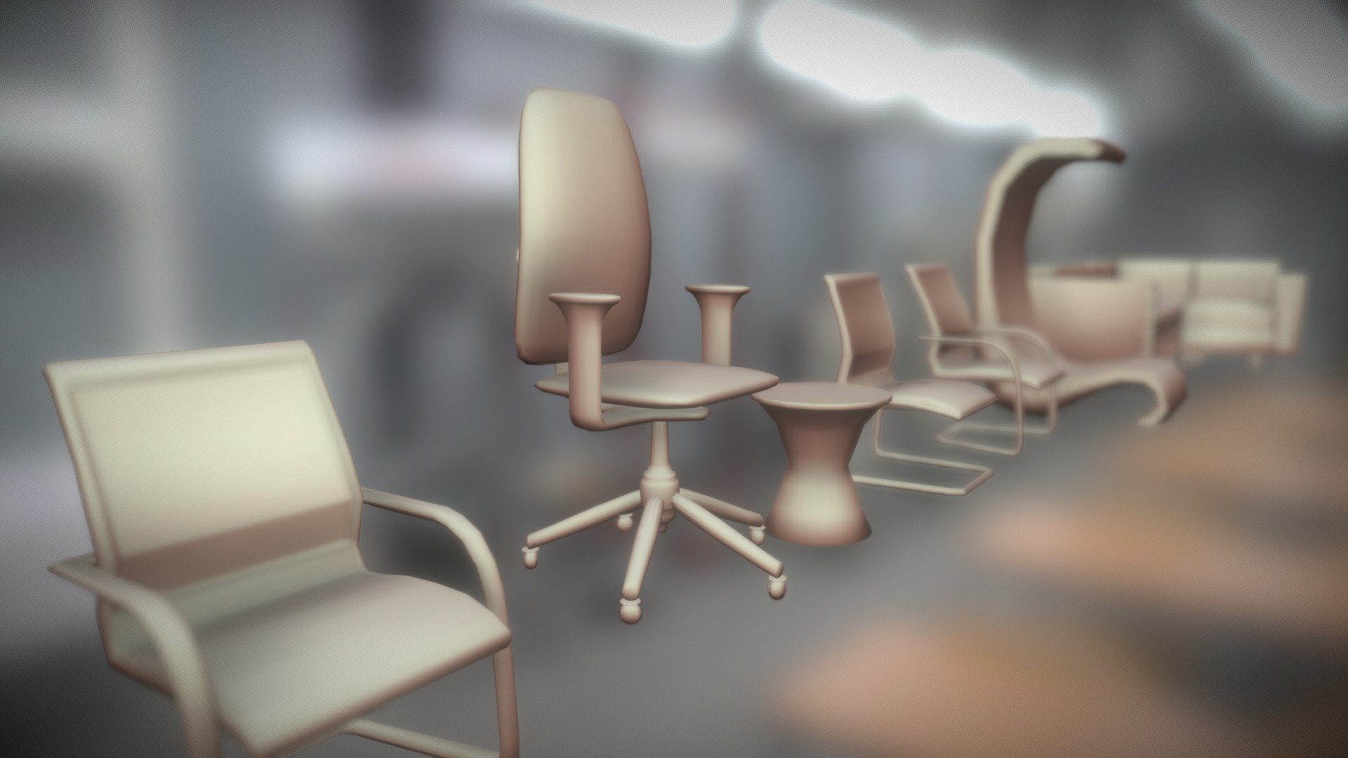 Office Desks And Chairs Pack - Buy Royalty Free 3D model by Daniel ...