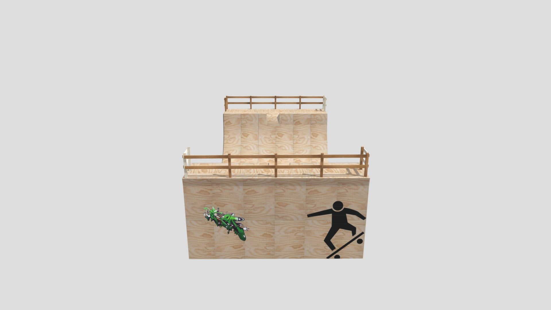 Textured Halfpipe - Download Free 3D model by save_screen [4768c35 ...