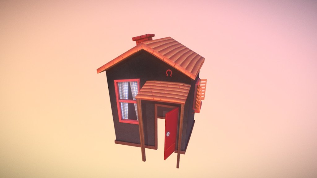 Low Poly Papercraft Western House - 3D model by joe_carrot [476b8ce ...