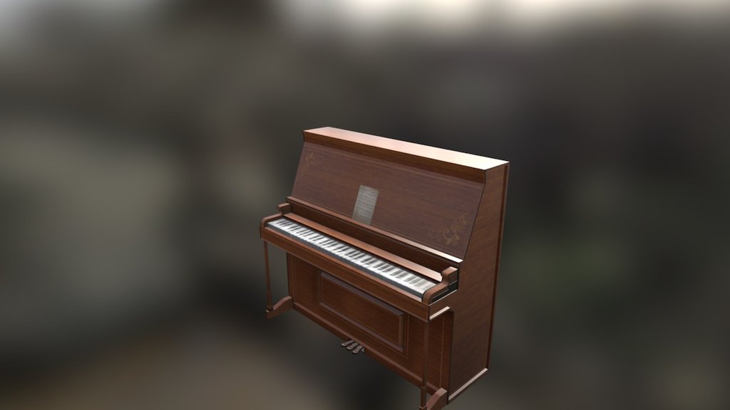 Piano model - 3D model by weronika [476c011] - Sketchfab