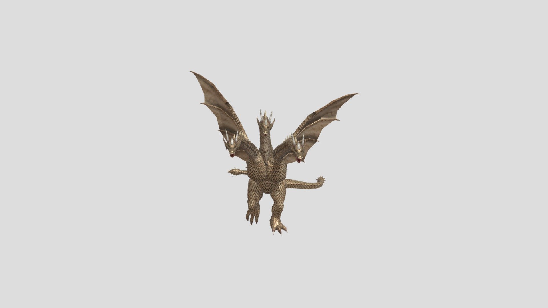 Unleashed King Ghidorah - Download Free 3D model by Modbuff (@CGreature ...