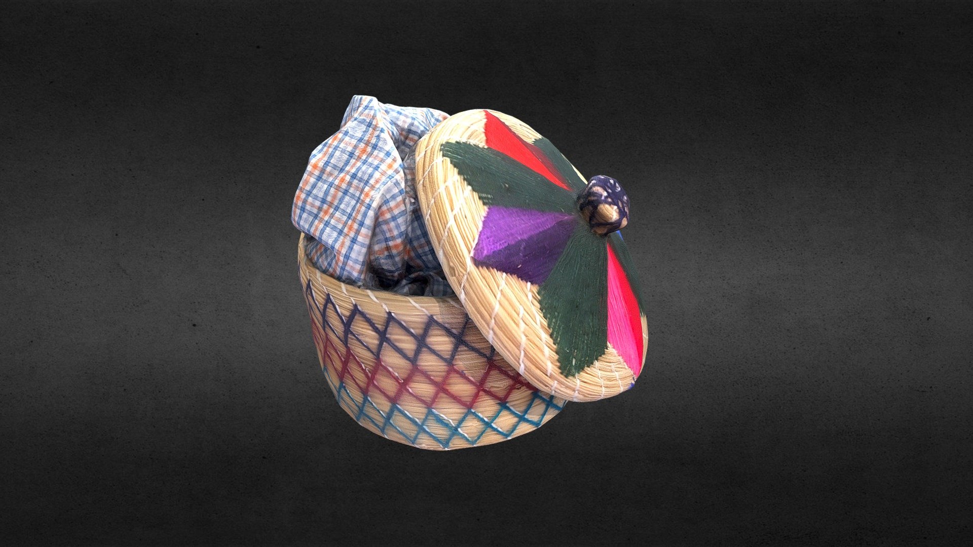 open baskets for bread or tortillas in kitchen - Buy Royalty Free 3D ...