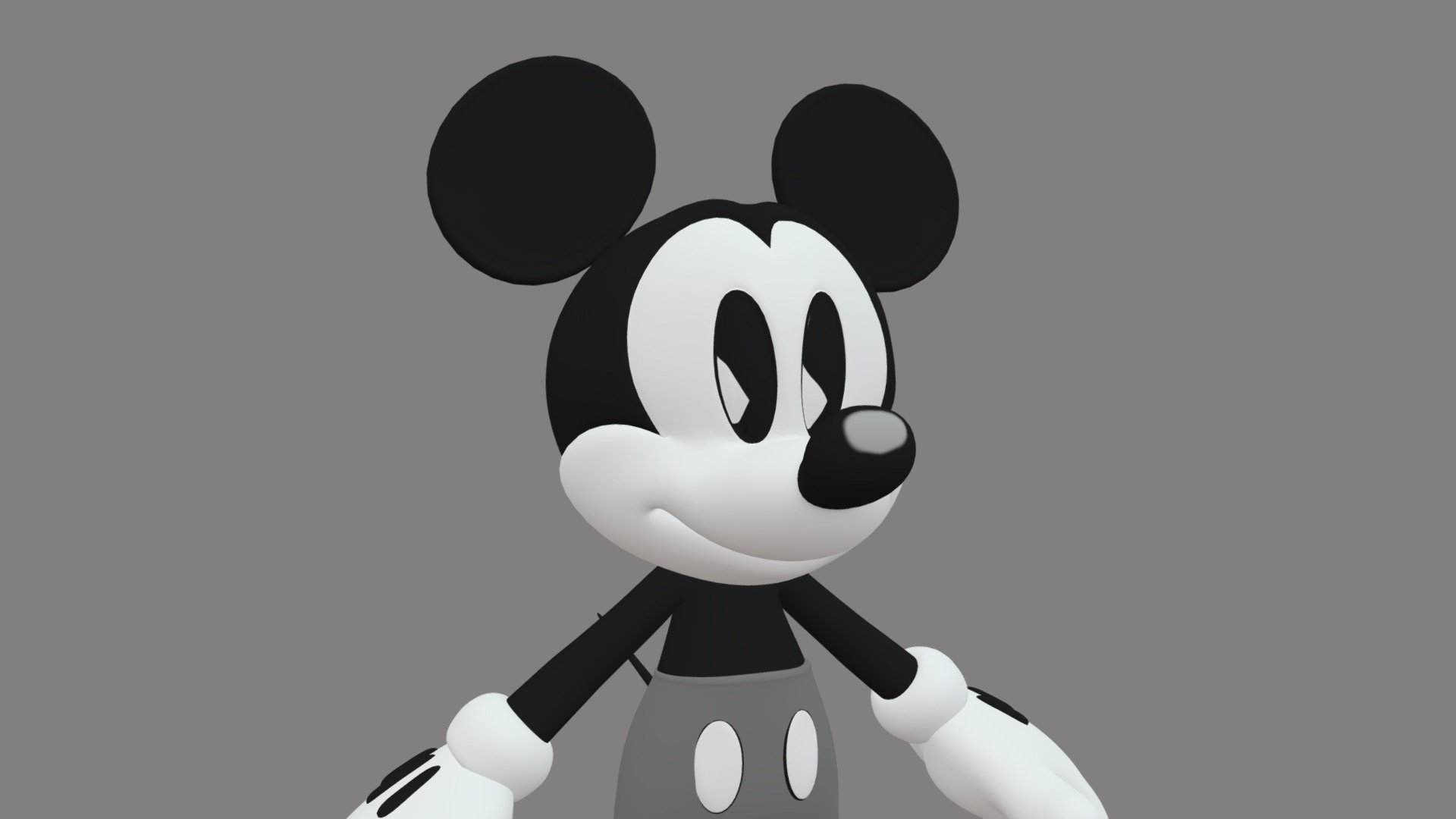 JCThorton MM - Mickey (Retro Black And White) - Download Free 3D model ...