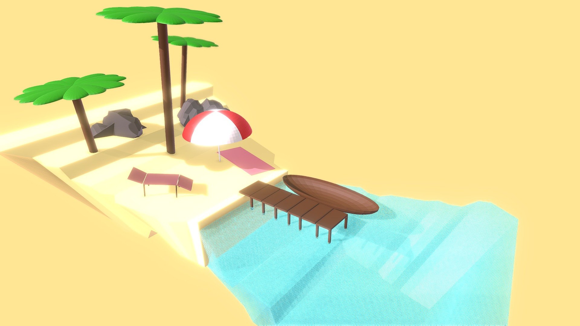 Stylized Beach - 3D model by Rico (@wendao2000) [477bccc] - Sketchfab