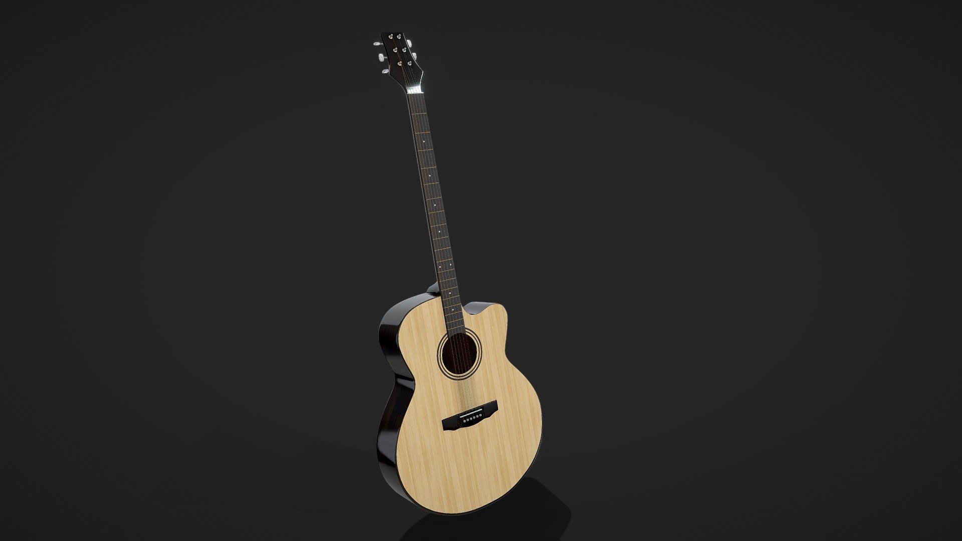 Acoustic guitar - 3D model by Sagvo [477f3b1] - Sketchfab