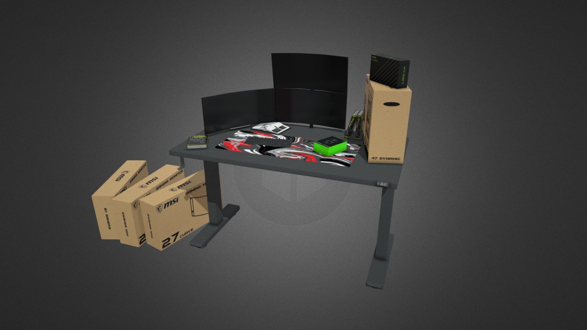 Unboxing Gaming Setup - 3D model by MoHR (@MHR_401) [4782496] - Sketchfab