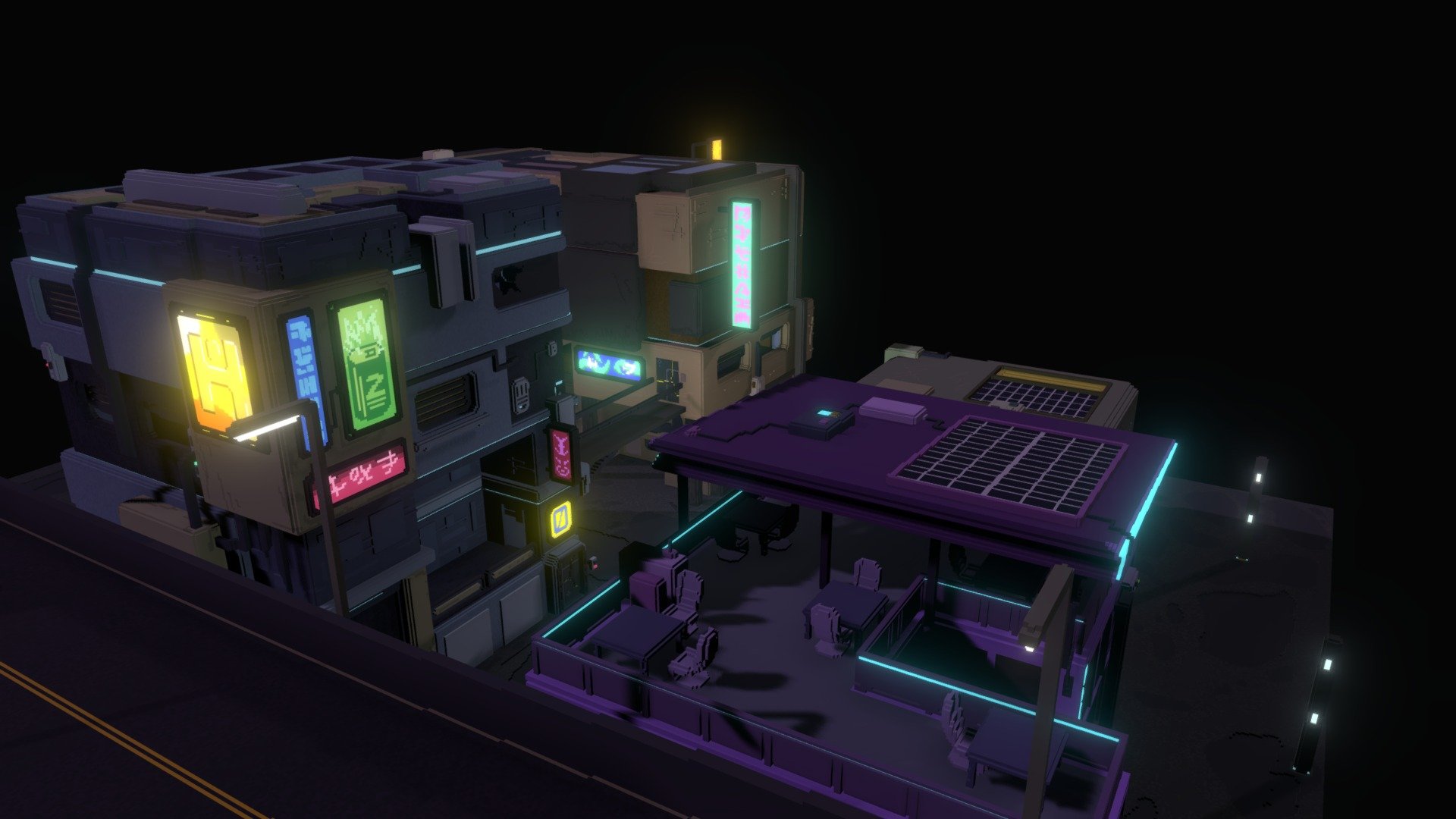 nightcity - 3D model by s21007 [4784e4a] - Sketchfab