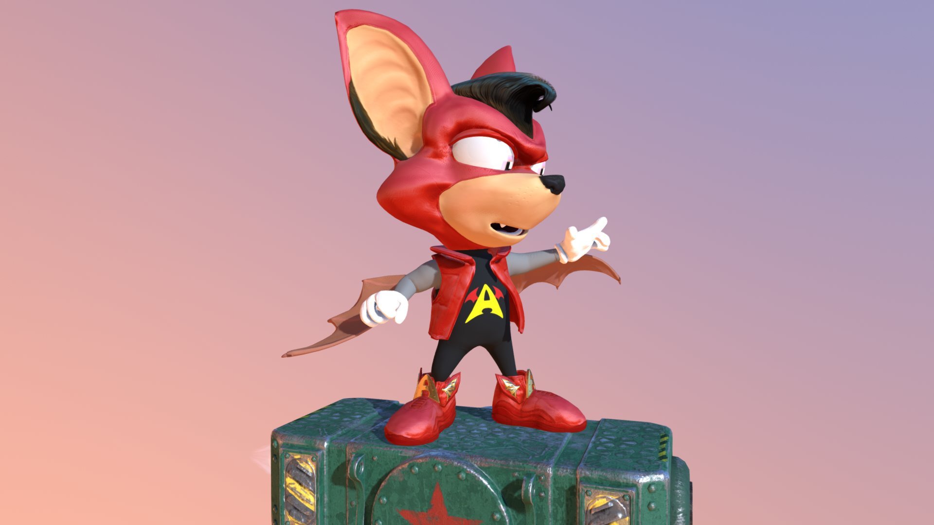 Aero the Acro-bat - 3D model by Jonathan Casco (@jonny-5) [4785288 ...