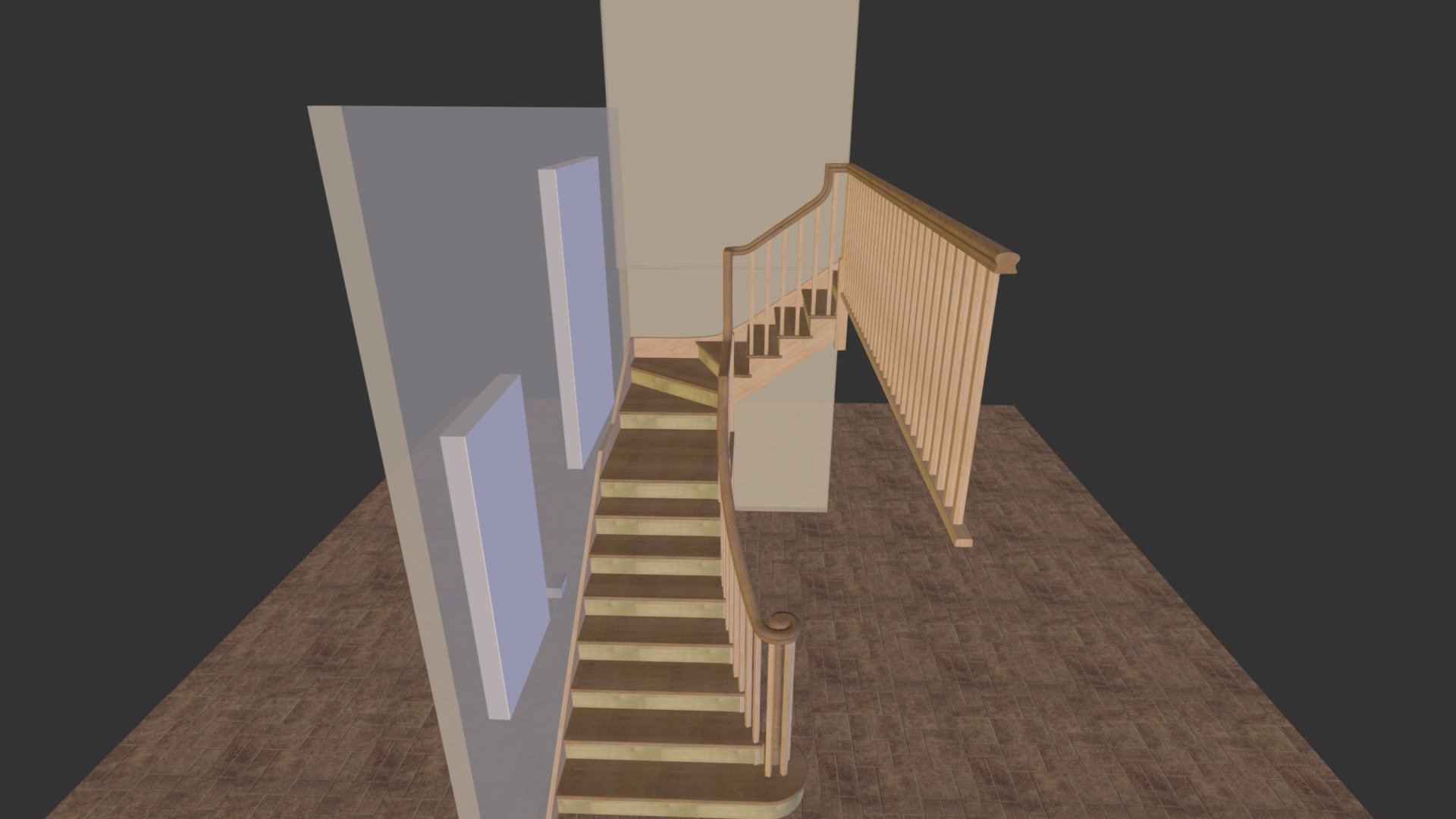 Traditional cut string with flare string - 3D model by SBJOINERY [4787ffc] - Sketchfab