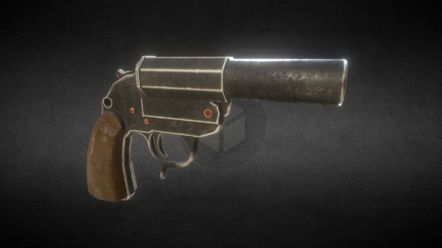 One shot handgun - 3D model by Pio Vouilloz (@piovouilloz) [478ca18 ...
