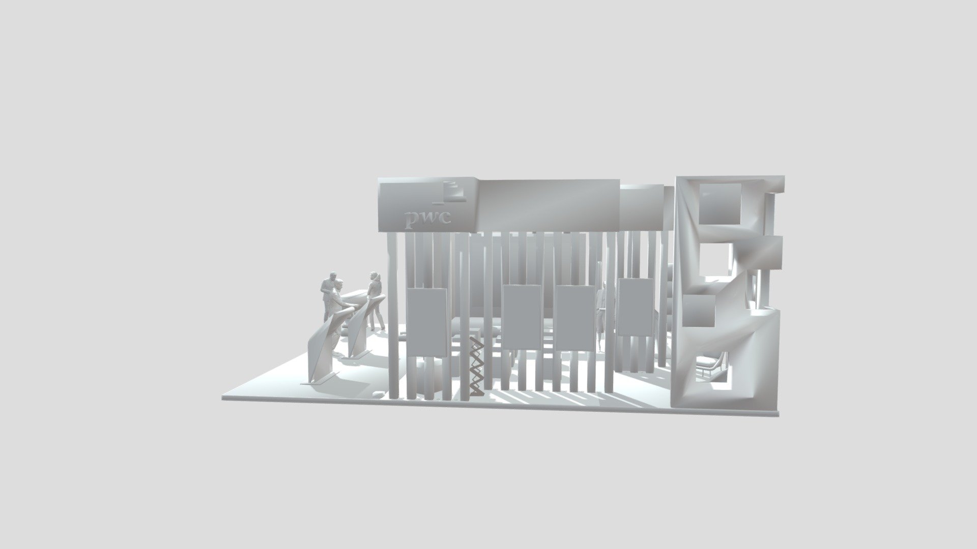 PwC Booth - Option 01 - 3D model by NHSAgency [478d029] - Sketchfab