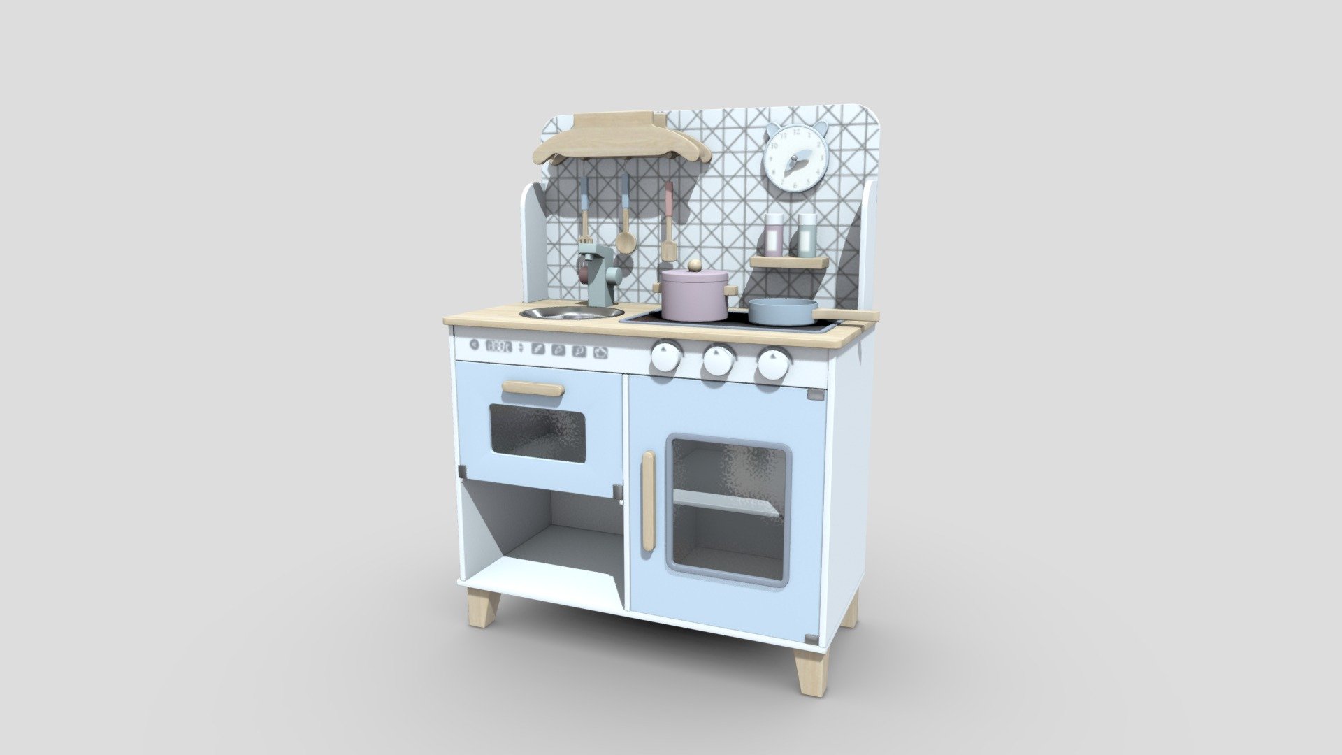 Kitchen Play Set Scandi - Buy Royalty Free 3D model by interior model ...