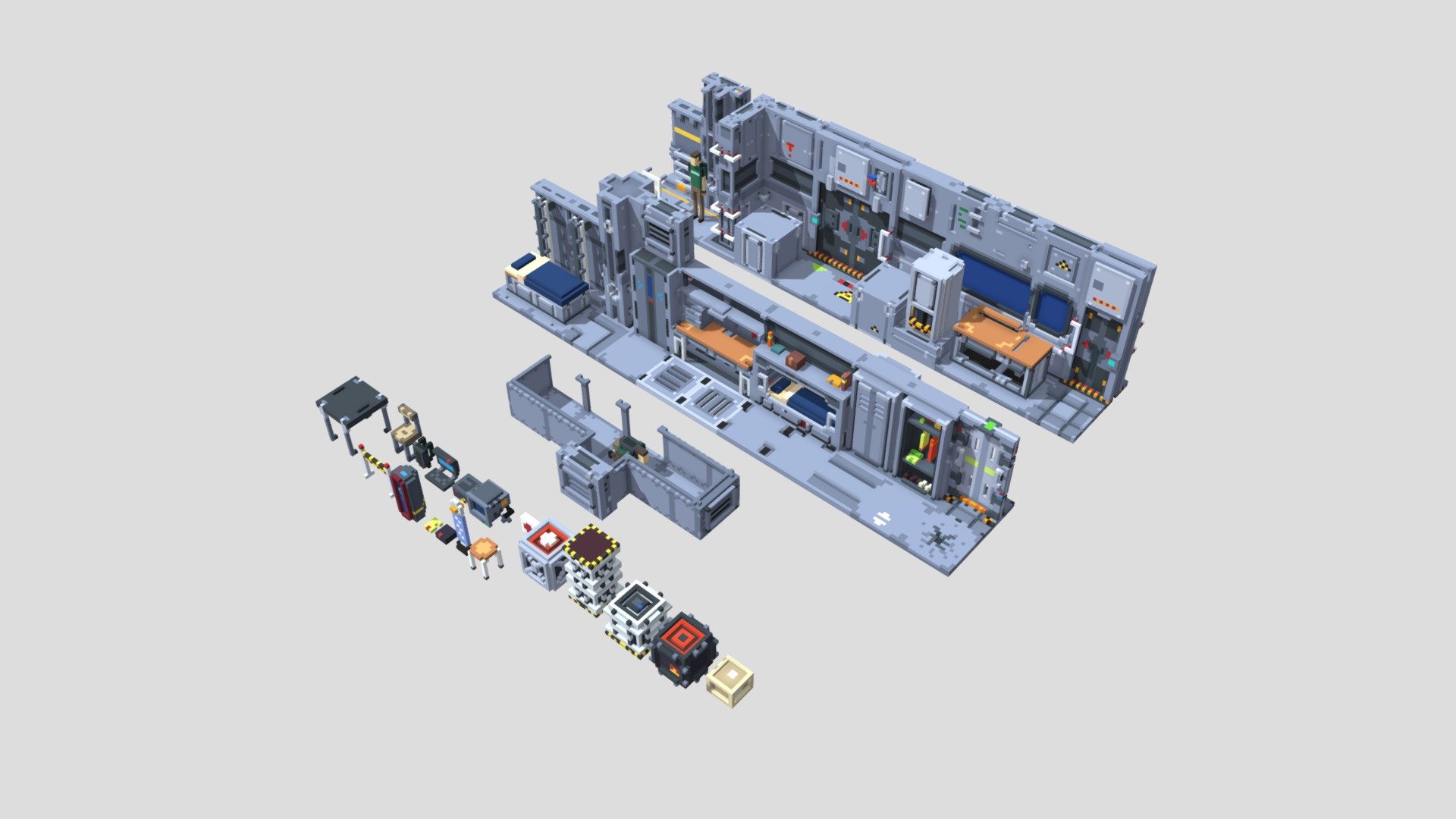 SciFi_Voxel_Pack - 3D model by s.probka [4794882] - Sketchfab