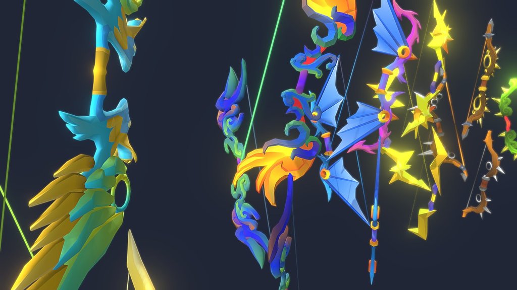 Low Poly Bow Pack - 3D model by Ripple Game Art (@ripplegameart ...