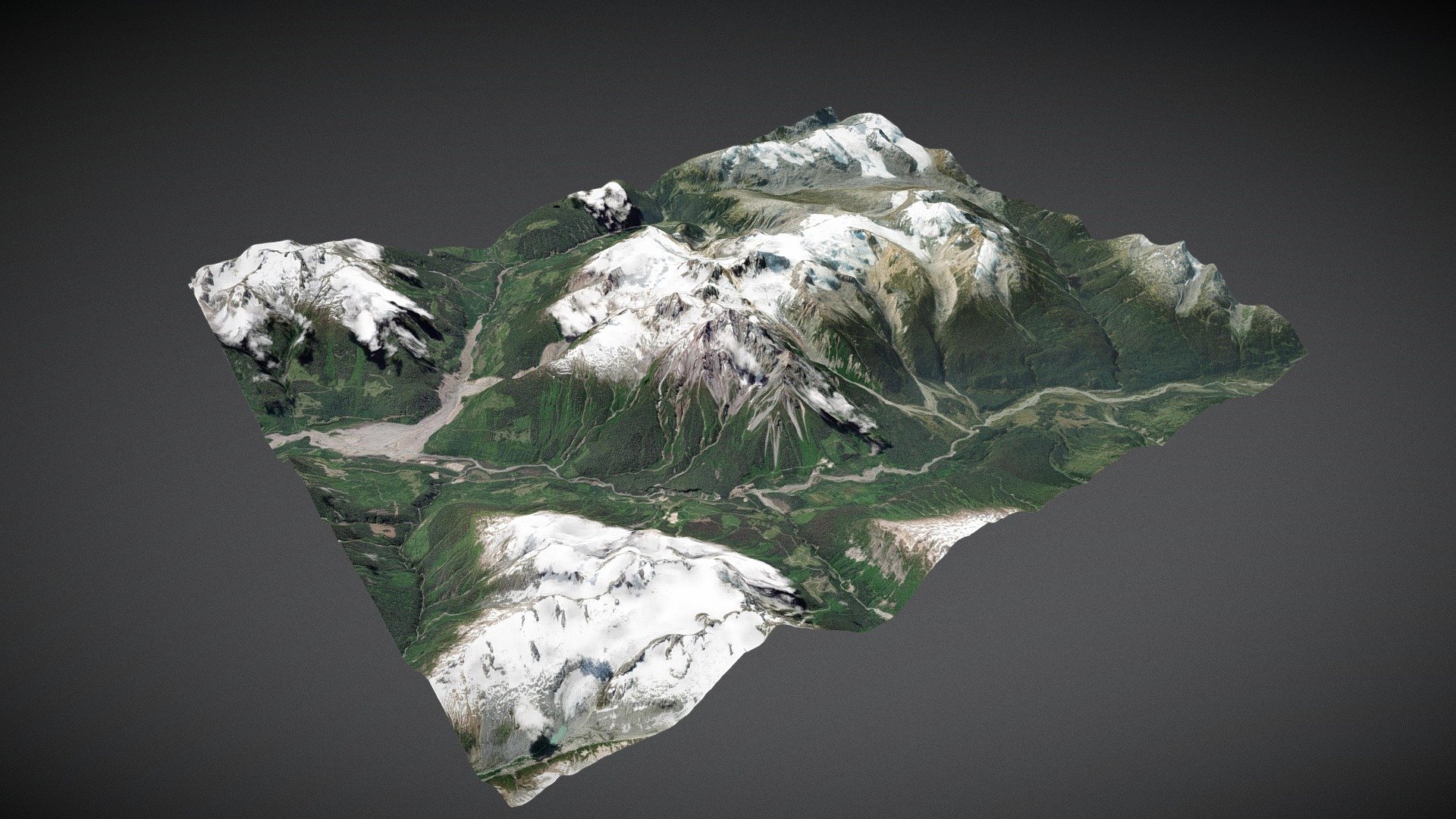 Mount Meager, southern BC, Canada (x2) - Download Free 3D model by ...
