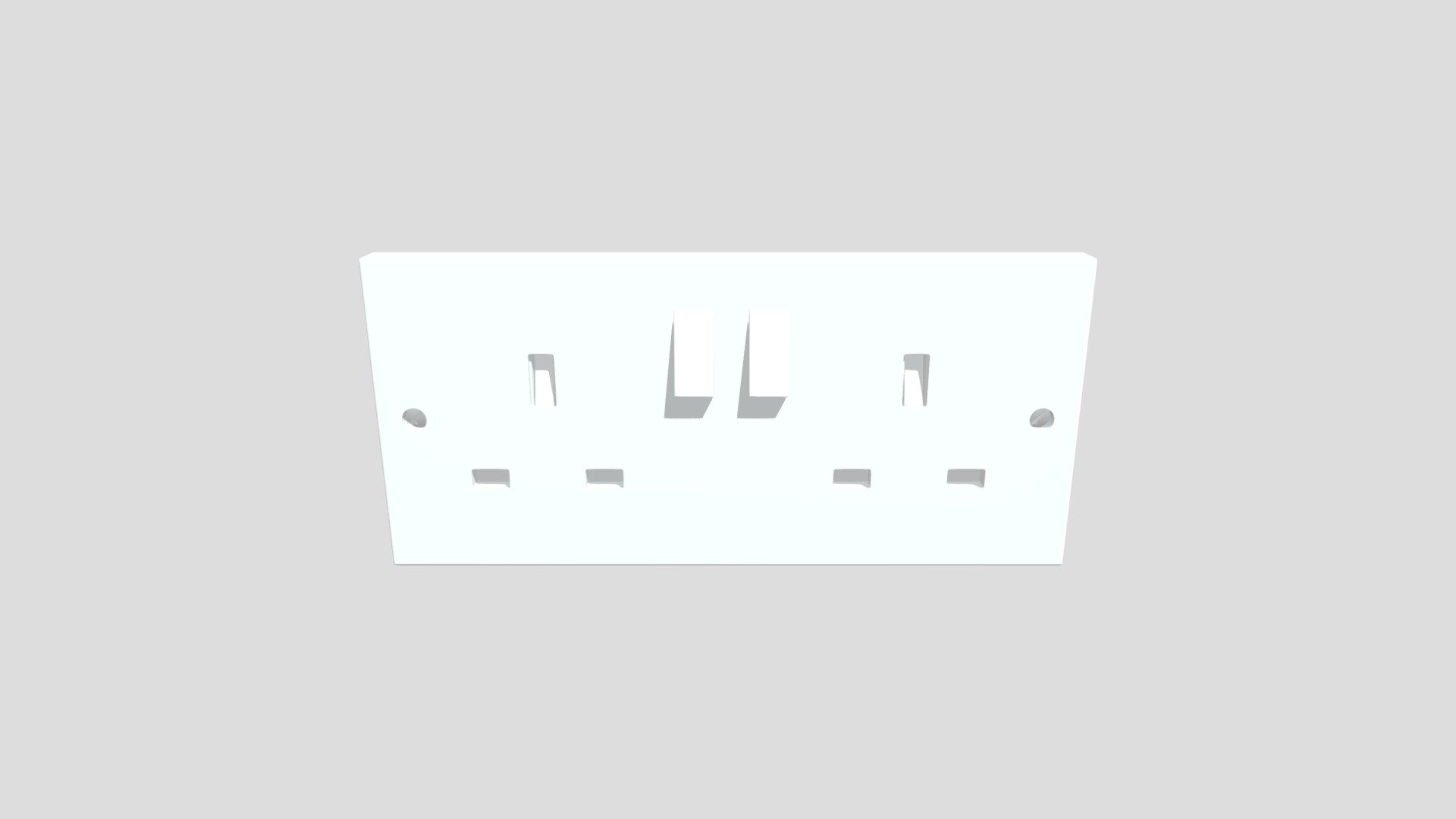 British Double Socket - 3D model by pllatha [479bbe8] - Sketchfab