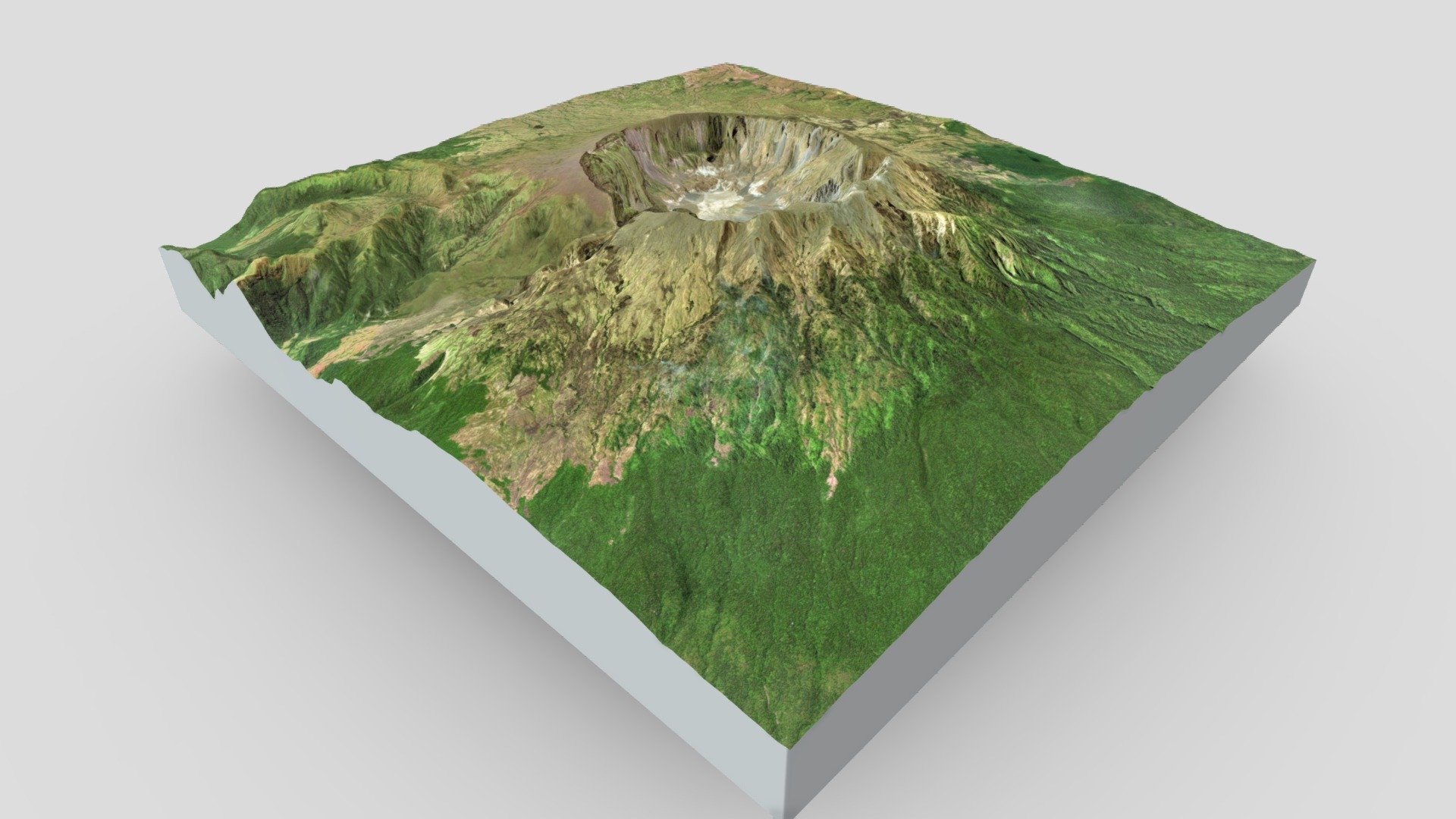 Vulkan Tambora - 3D model by e-sfera (@skolskaknjiga) [479bf78] - Sketchfab