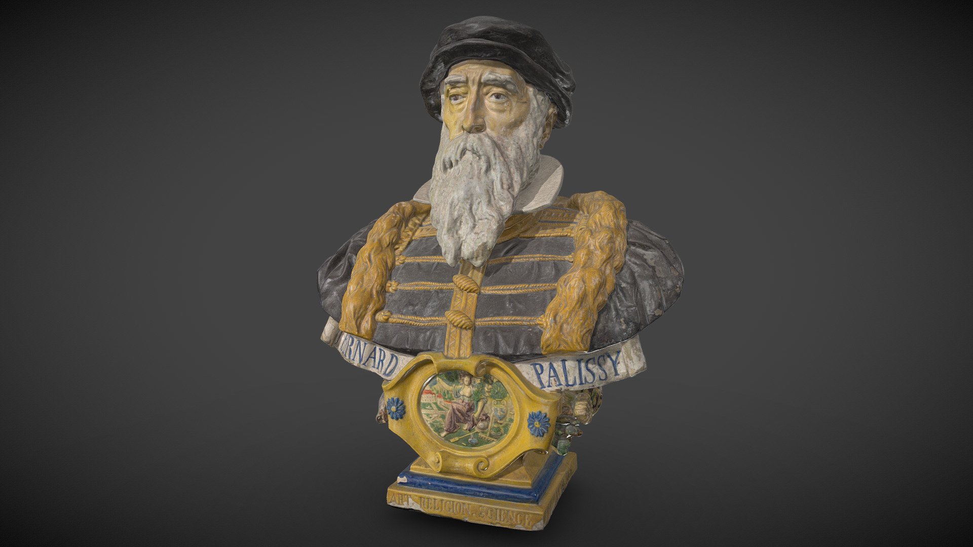 Buste de Bernard Palissy par Giuseppe Devers - Download Free 3D model by Alienor.org, Conseil ...