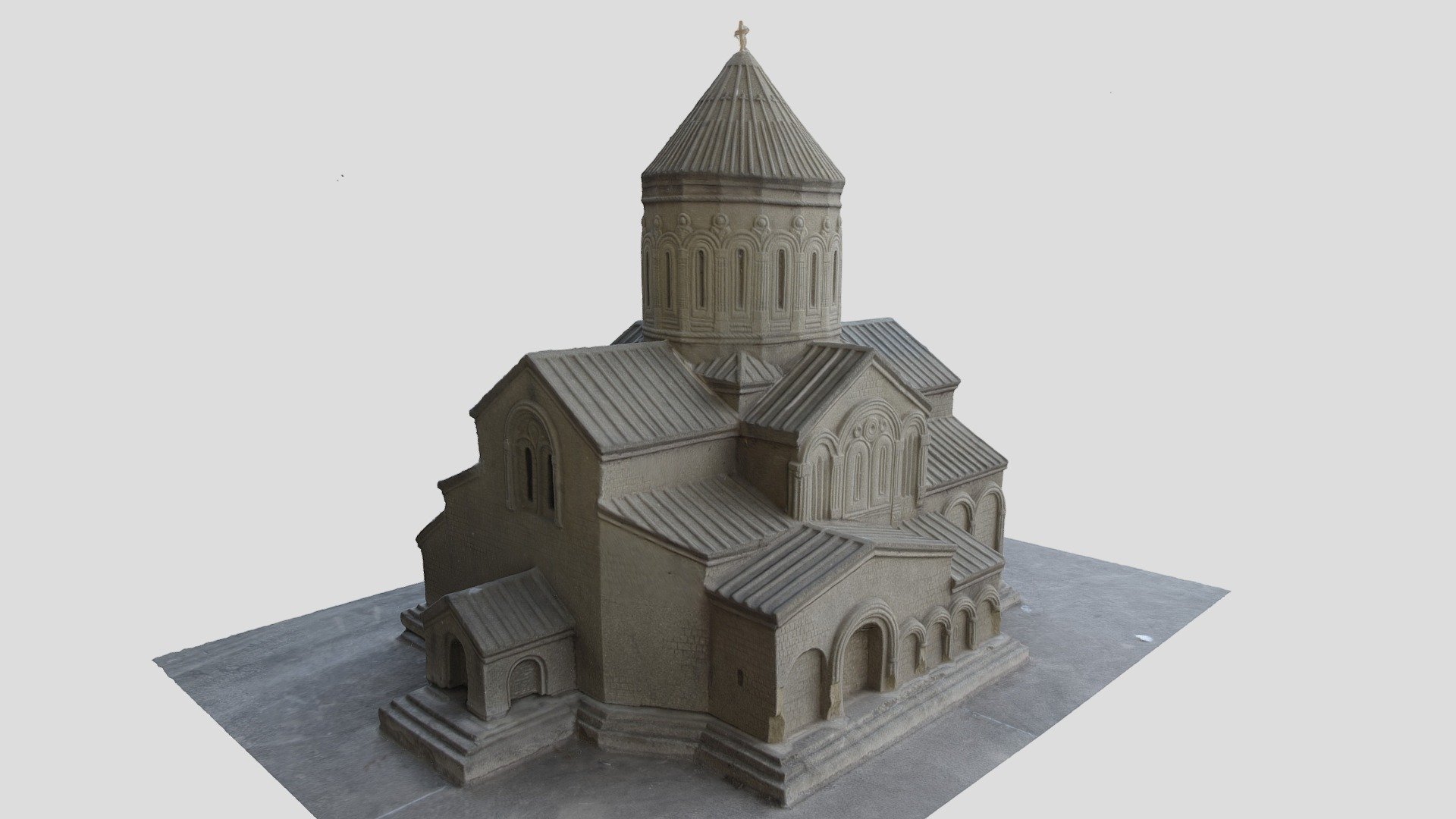 A scale model of the Samtavro Monastery - Buy Royalty Free 3D model by ...