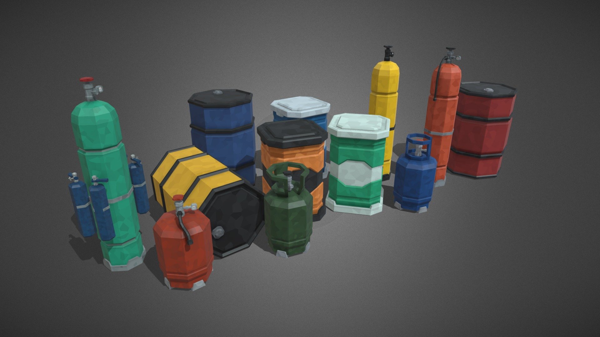 Low Poly Industrial Pack - Download Free 3D model by vmatthew [47a45db ...