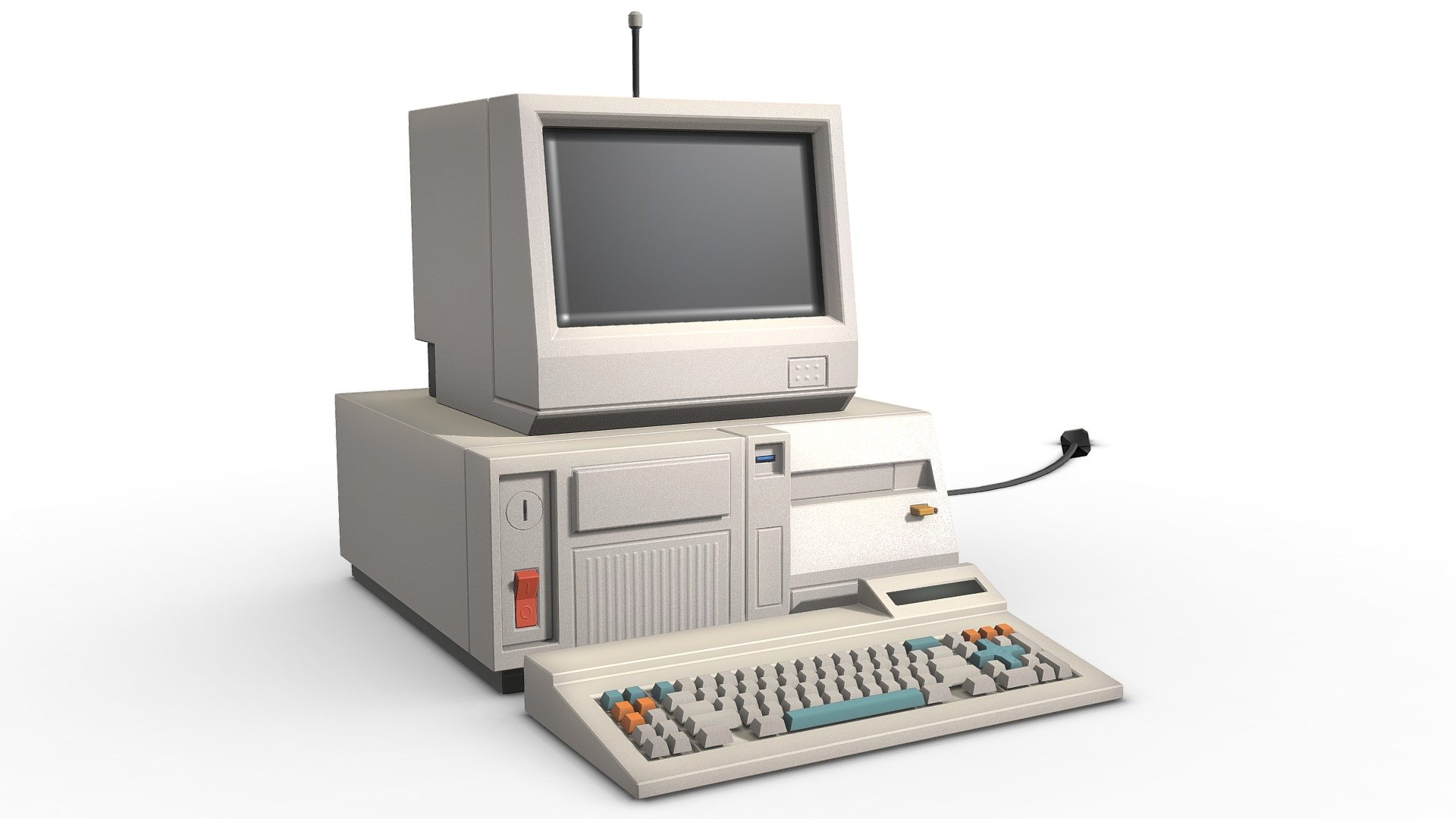Vintage Desktop Computer - 3D model by Luther 3D (@Luther3D) [47a4a66 ...