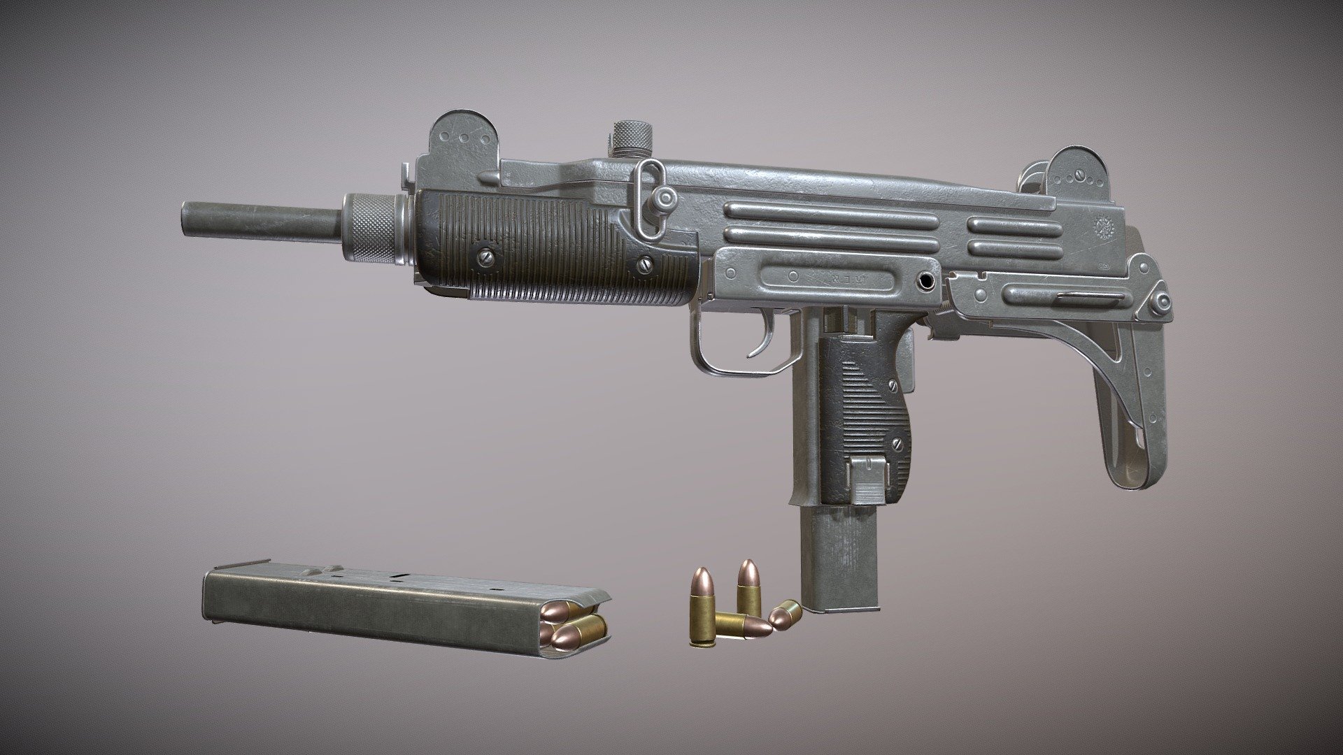UZI - Buy Royalty Free 3D model by Wallerion [47a5f37] - Sketchfab Store