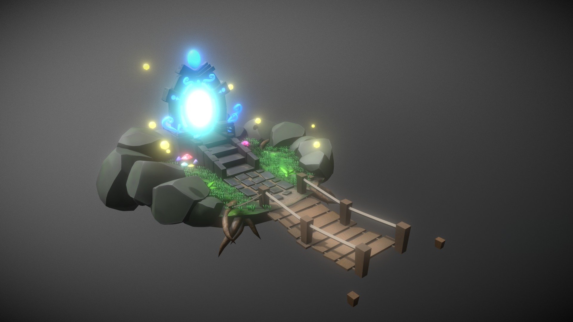 Fantasy Environment (Happiness) - 3D model by WazzaLowe [47a993d ...