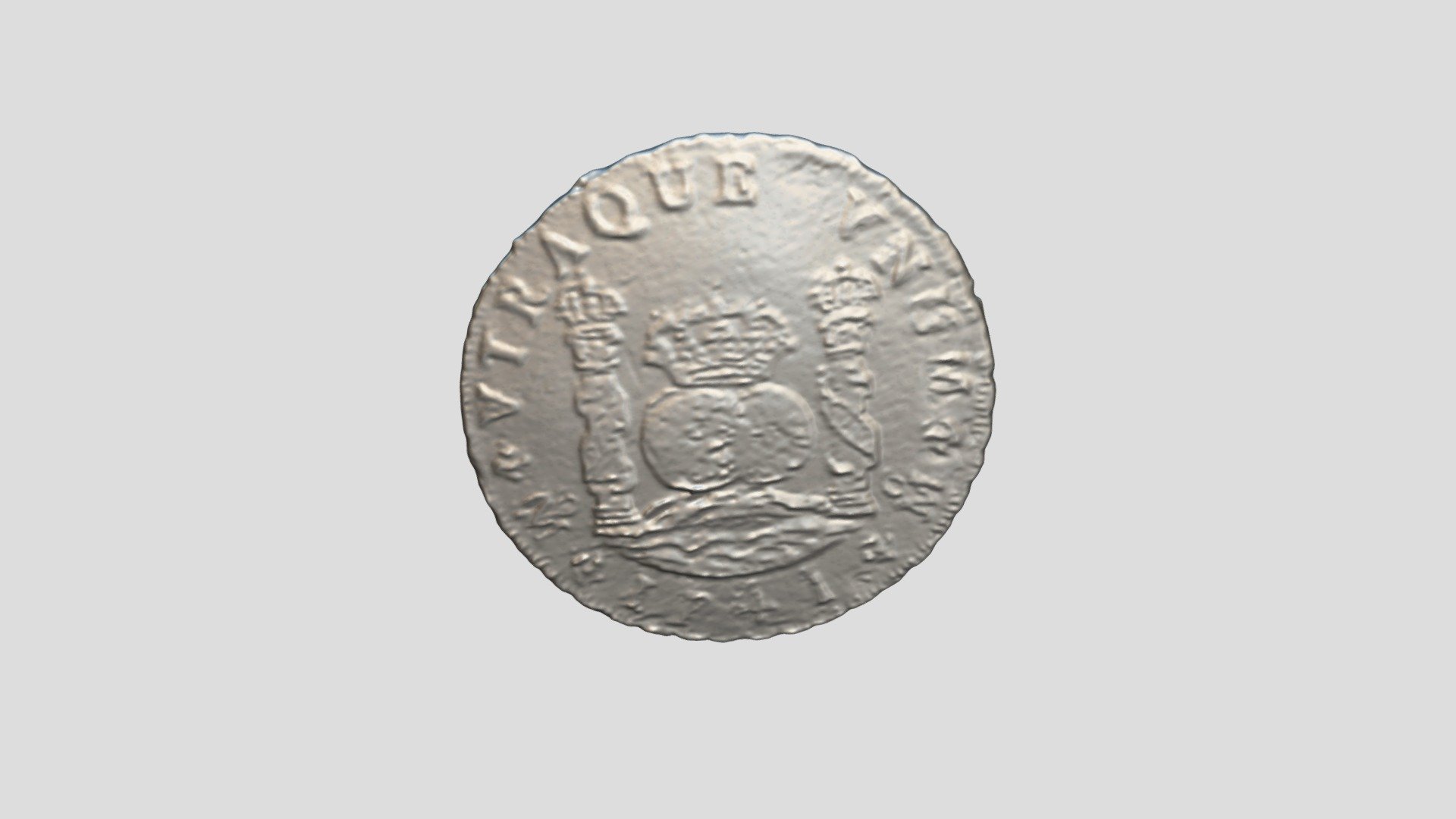 Spanish Silver Coin (VCU_3D_4985) - Download Free 3D model by Virtual ...