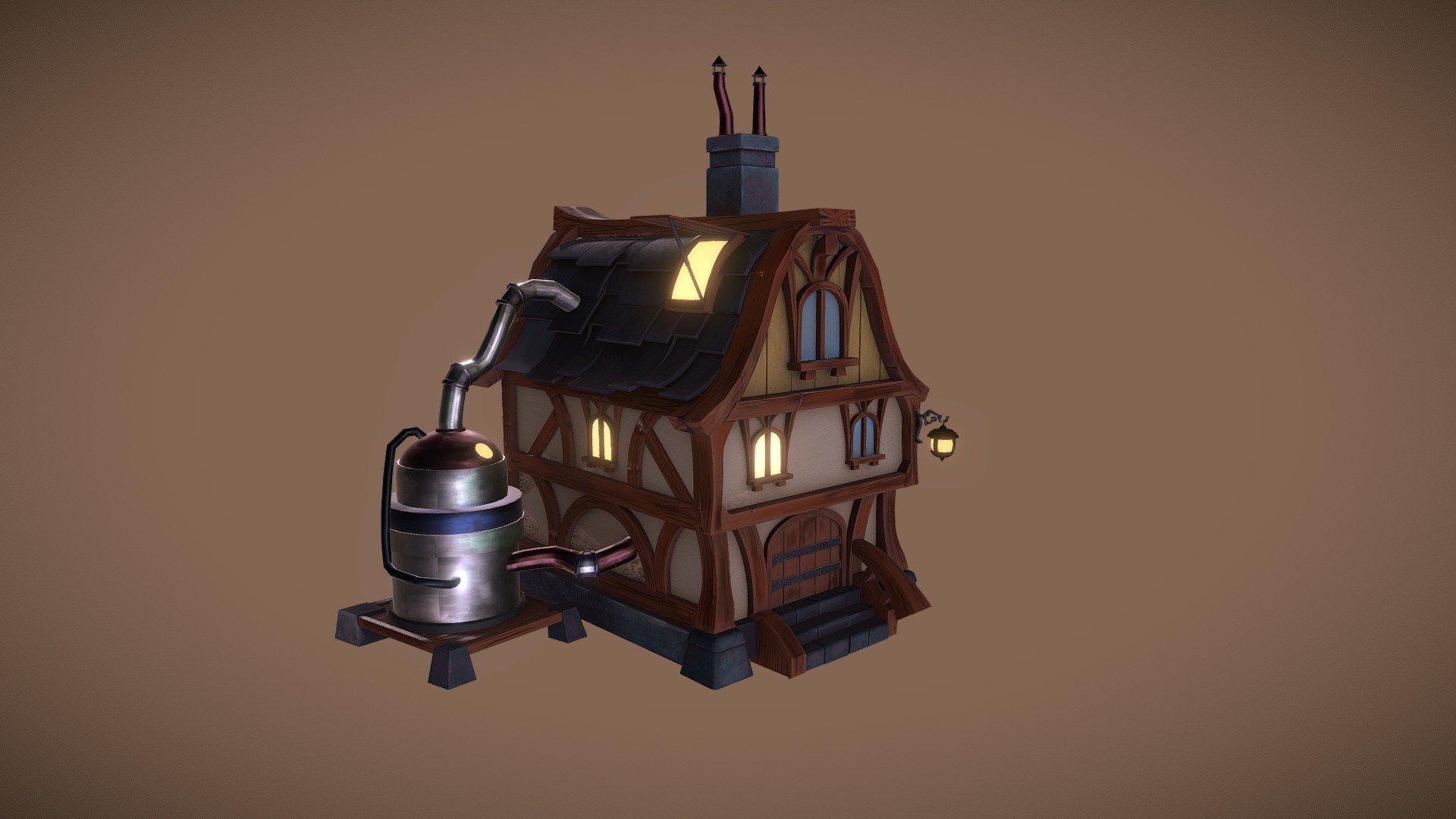 Brewery - Download Free 3D model by Summerdays_July [47adcab] - Sketchfab