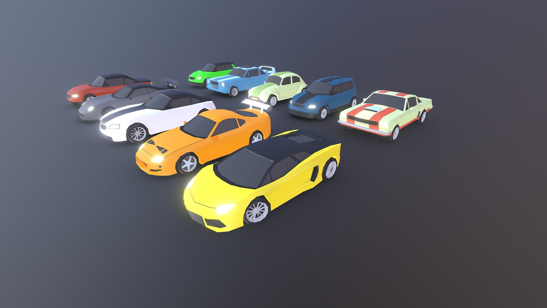 Low Poly Cars - 3D model by Murat Can ÜNAL (@avanar) [47b0c9a] - Sketchfab