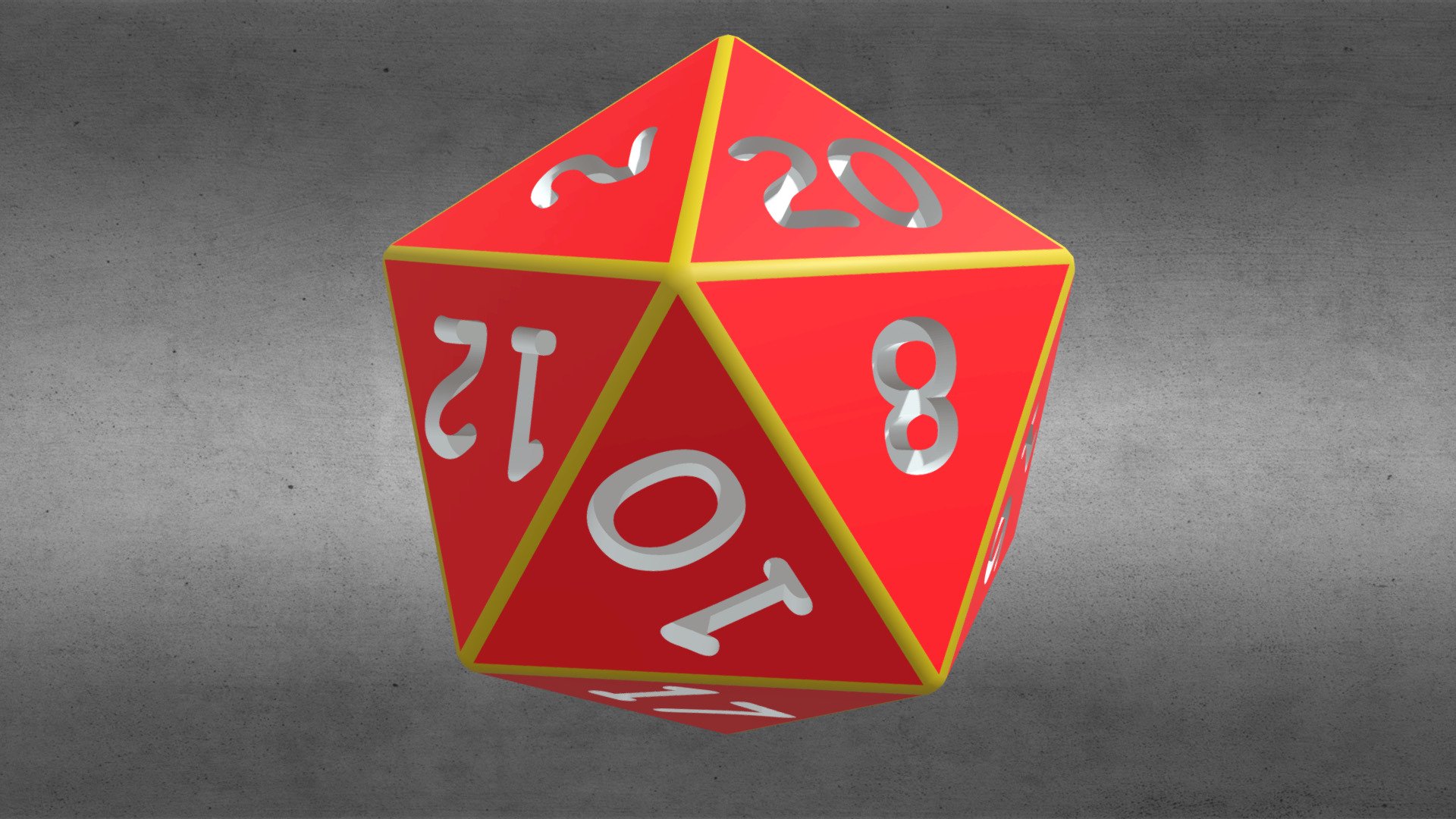 Dungeons & Dragons Rounded D20 Die - 3D model by NinJOke [47b34d6 ...