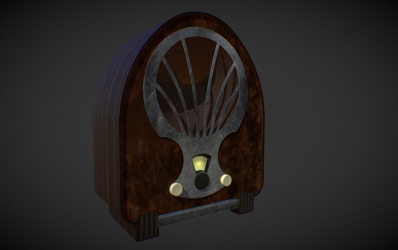 Retro Radio - Download Free 3D model by maddron [47b35ca] - Sketchfab