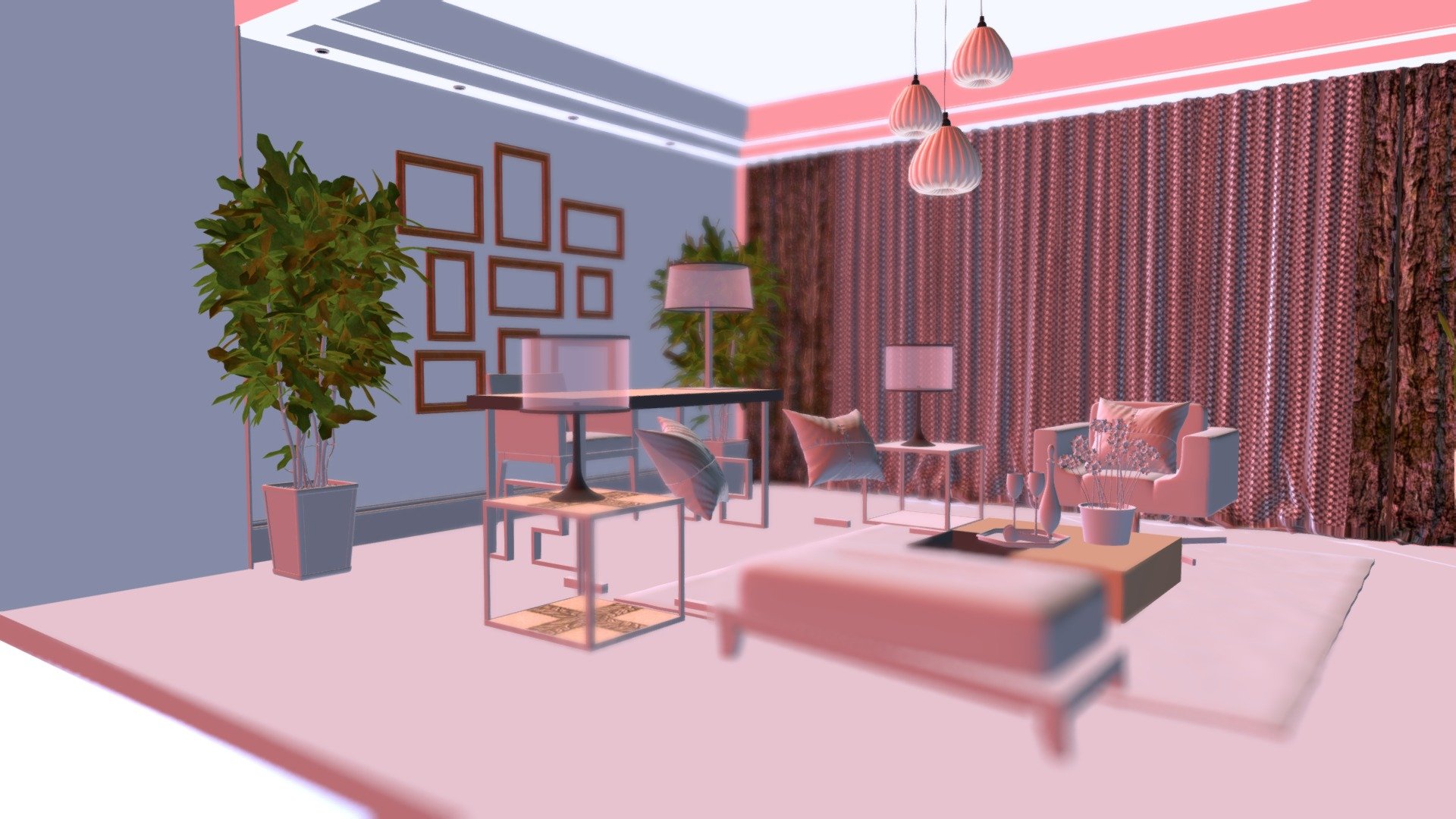 Living Room - 3D model by mingounion [47b6508] - Sketchfab