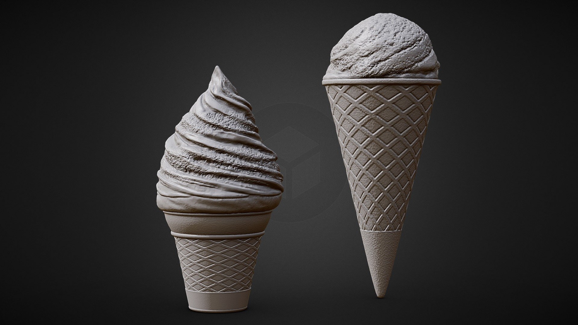 3D PRINTABLE ICE CREAM CUP AND CONE - Buy Royalty Free 3D model by Visionary Synth ...