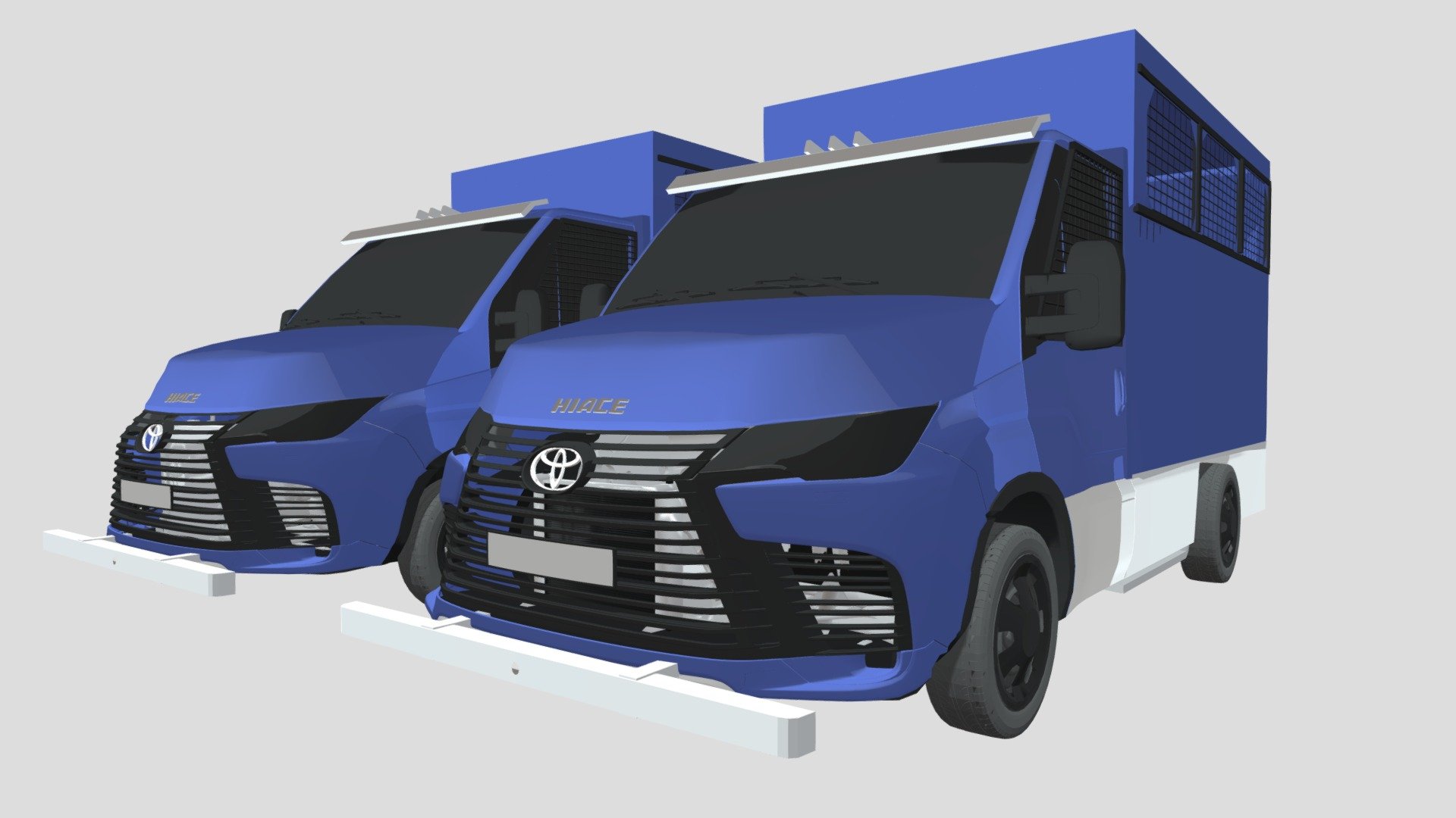 Toyota HiACE POLICE VAN G&D (UK) - Download Free 3D model by M GARAGE ...
