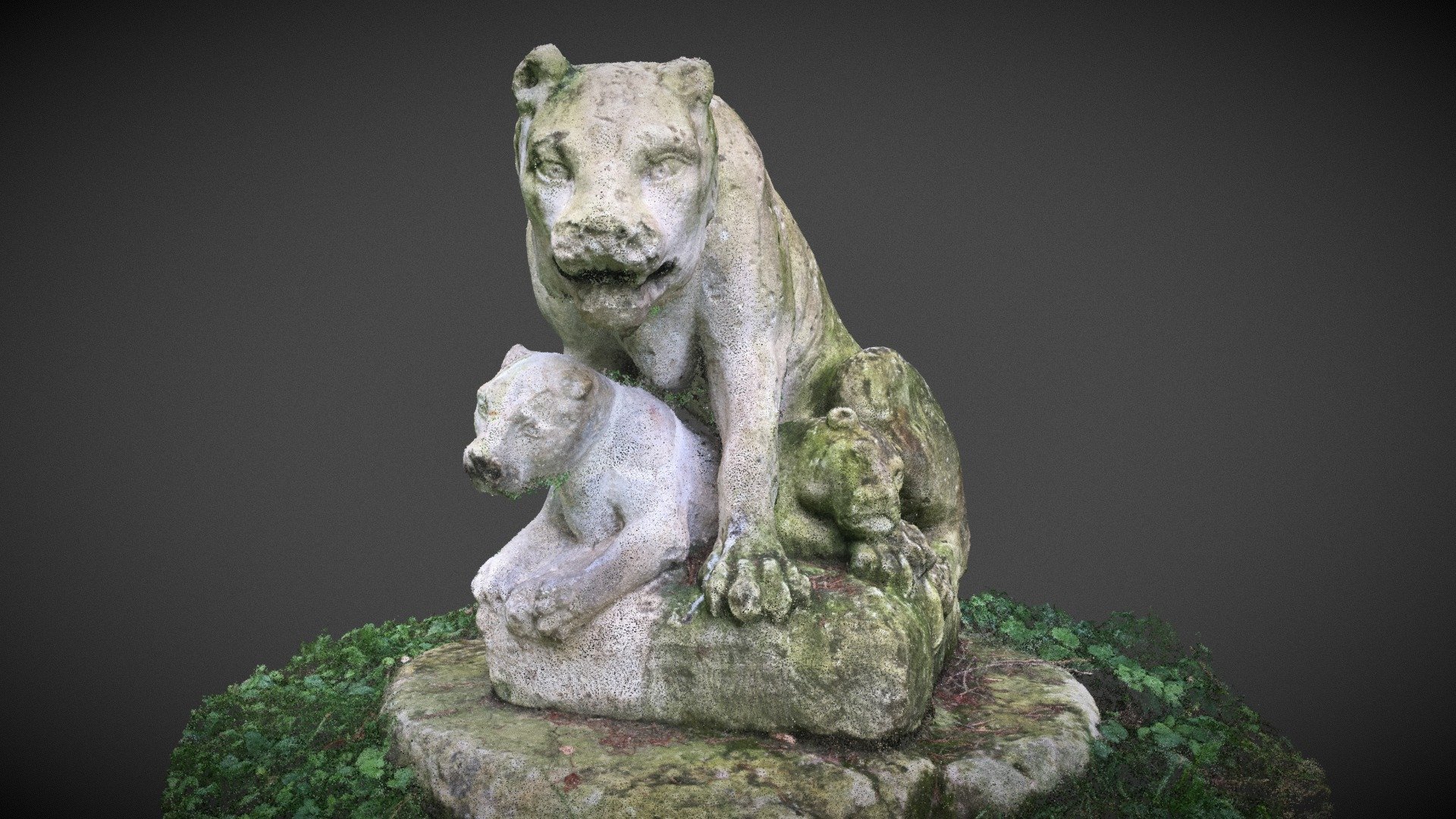 Lions statue - 3D model by alban [47b7fb7] - Sketchfab