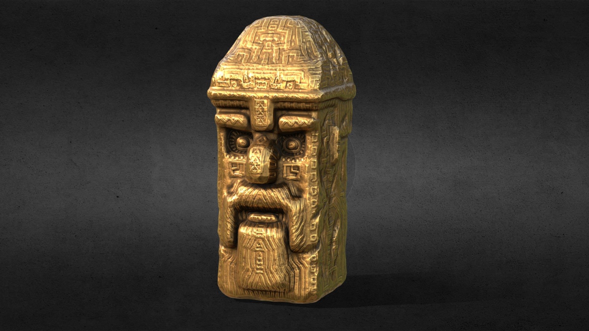 Golden Dwarf Two-Face (game-ready, low-poly) - Buy Royalty Free 3D ...