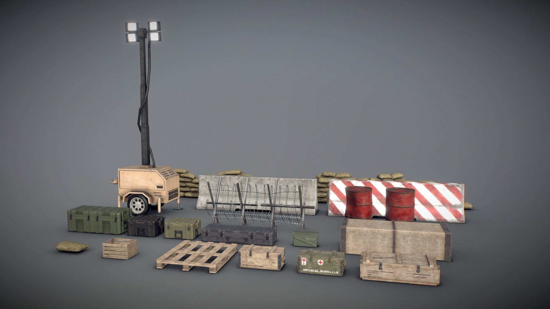 Military Game Asset Pack vol.1 - Buy Royalty Free 3D model by UnFy ...