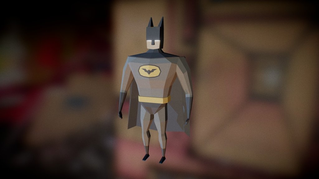 Low Poly Batman - 3D model by exitstudio [47c3c82] - Sketchfab