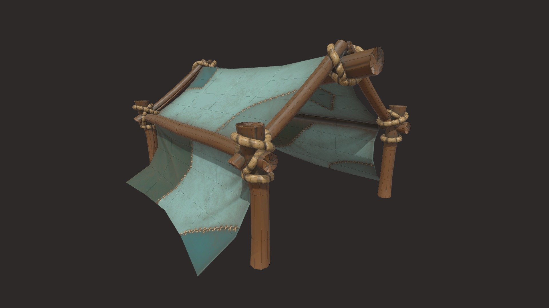 Tent (Hight Poly to Low Poly) - 3D model by nastek_m [47c884f] - Sketchfab