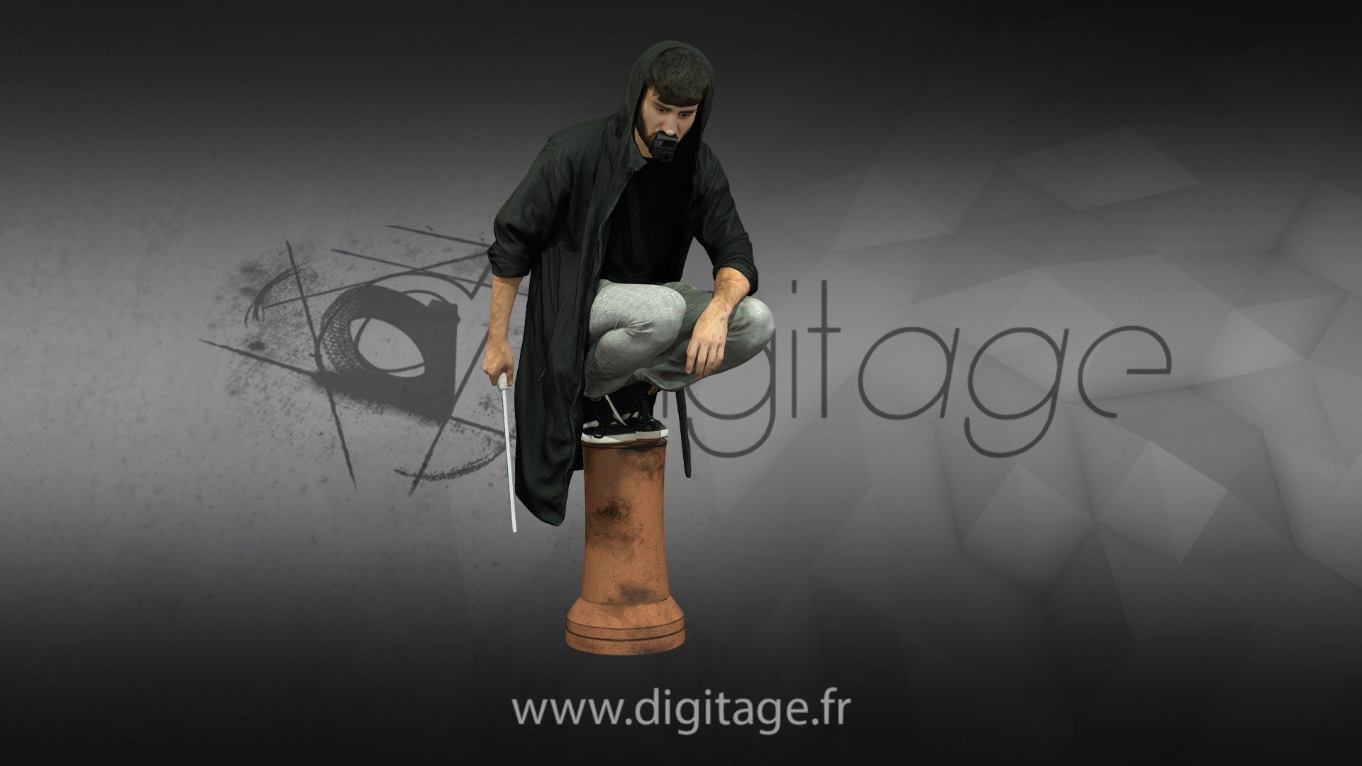 Touel Cheminée - 3D model by Digitage [47c9bde] - Sketchfab