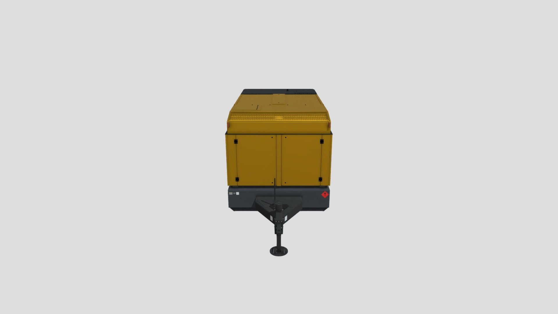 Large Portable Diesel Air Compressor - Download Free 3D model by ...
