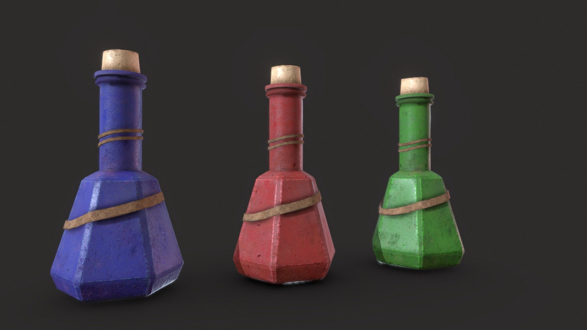 Potion Bottles | Skyrim - Download Free 3D model by Omer23 (@ssjomer23) [47cc3e7] - Sketchfab