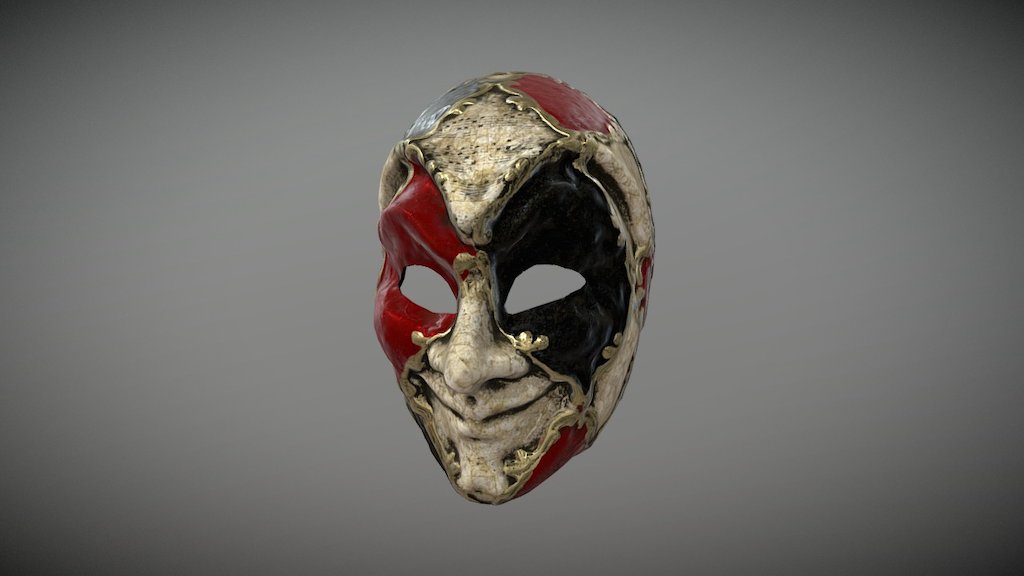 Venetian Mask - 3D model by mikelsiho [47cec4a] - Sketchfab